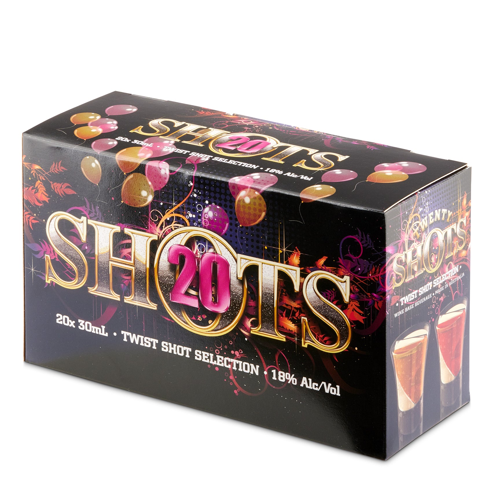 20 Shots Box, Alcohol Shot Bucket – Platinum Liquor