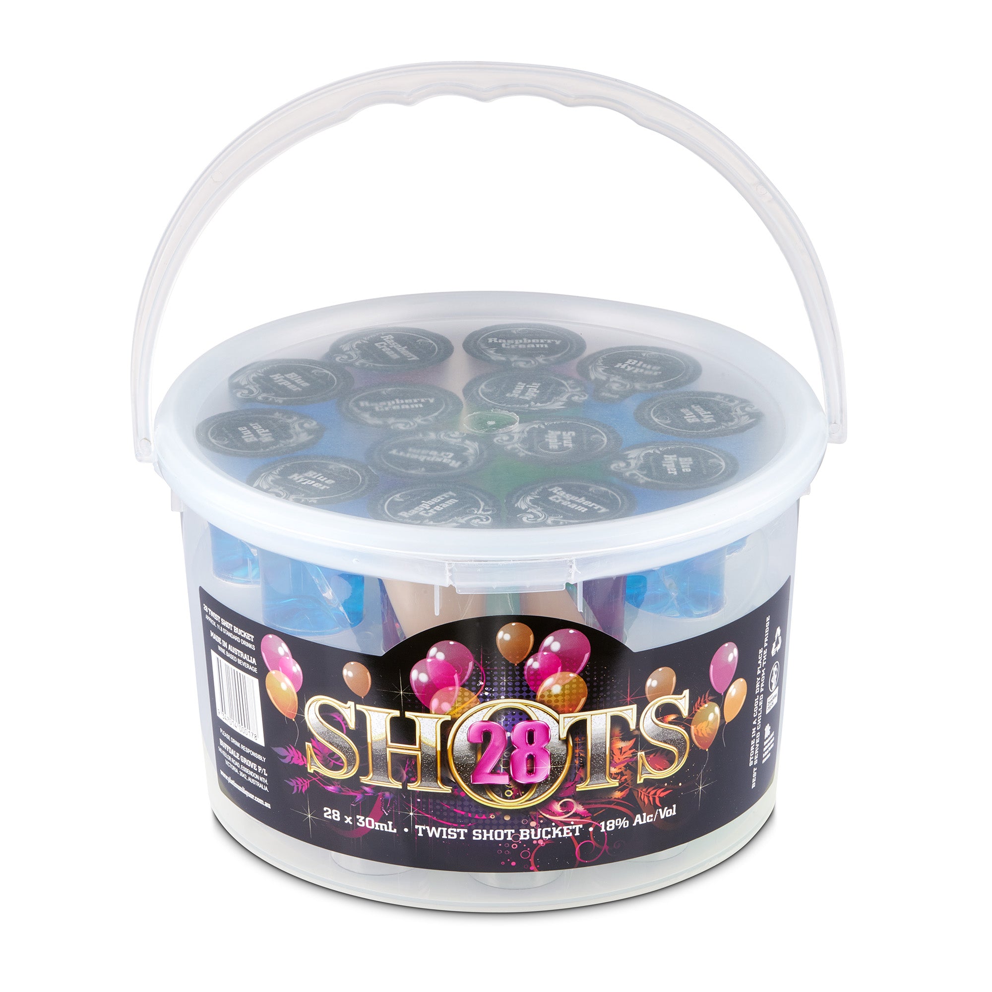 28 Shots Bucket, Alcohol Shot Bucket – Platinum Liquor